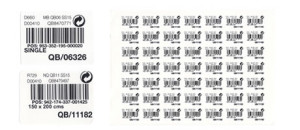 Self adhesive variable data labels